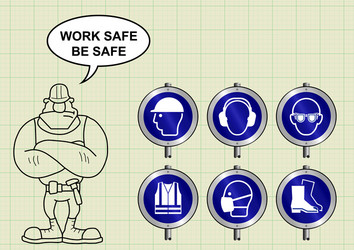 Fall protection construction worker safety first Vector Image