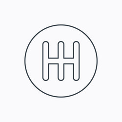 Manual gearbox icon car transmission sign Vector Image