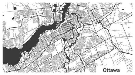 Ottawa administrative and political map Royalty Free Vector