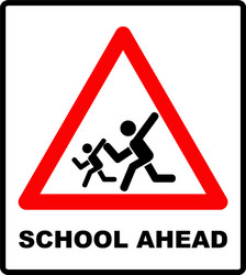 School Zone Warning Signs Vector Images (over 190)