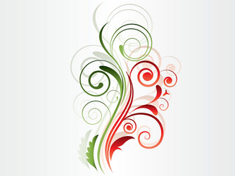 Spring floral decorative swirls Royalty Free Vector Image