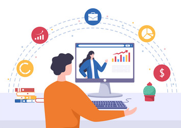 Online training workshop and courses visualization