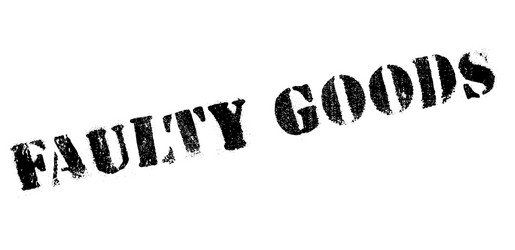 Faulty goods rubber stamp Royalty Free Vector Image