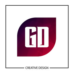 Initial letter gd logo template design Royalty Free Vector