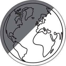 Isolate earth world Royalty Free Vector Image - VectorStock