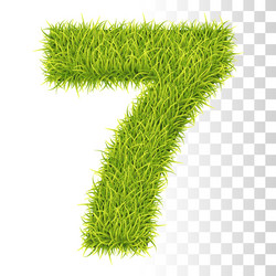 Number 7 floral design Royalty Free Vector Image