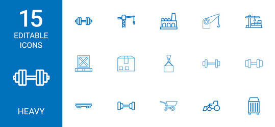 12 heavy icons Royalty Free Vector Image - VectorStock