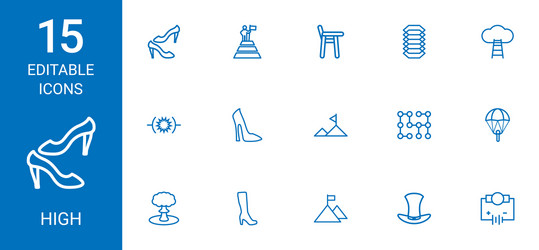 High icons Royalty Free Vector Image - VectorStock