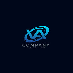 V letter overlapping shape logo design Royalty Free Vector
