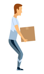 Lifting technique safe movement safety correct Vector Image