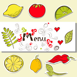 Fruit menu Royalty Free Vector Image - VectorStock