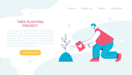 Tree planting concept Royalty Free Vector Image