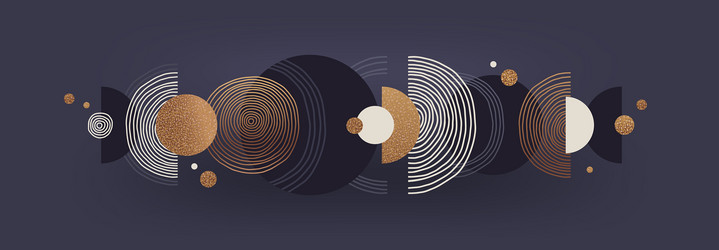 Abstract minimalistic background with gold metal Vector Image