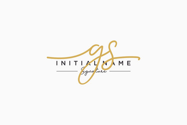 Initial gs signature logo template hand drawn Vector Image