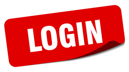 Login sticker label Royalty Free Vector Image - VectorStock