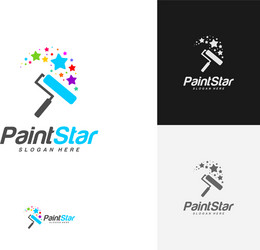 Star paint logo design creative Royalty Free Vector Image