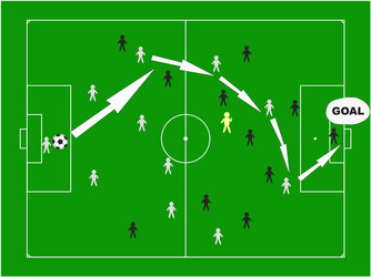 Soccer goal field football gate Royalty Free Vector Image