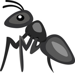 Cute cartoon anteater isolated on white background