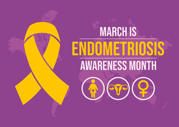 Endometriosis awareness month poster Royalty Free Vector