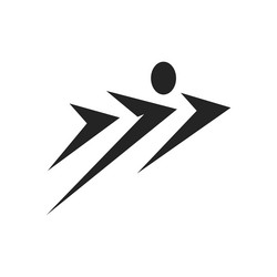 Movement logo template isolated brand identity Vector Image