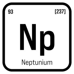Neptunium np periodic table element Royalty Free Vector