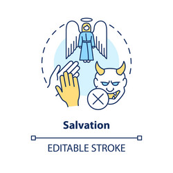 Salvation blue gradient concept icon Royalty Free Vector