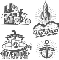 Vacation retro logo Royalty Free Vector Image - VectorStock