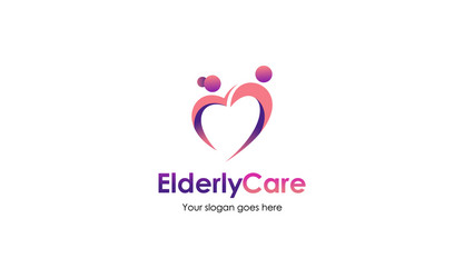 Elderly care logo design best logo Royalty Free Vector Image