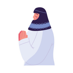 Praying arabic couple Royalty Free Vector Image