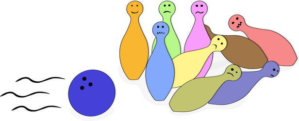 Scared Bowling Pins Vector Images (11)