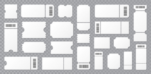 Blank ticket template festival concert tickets Vector Image