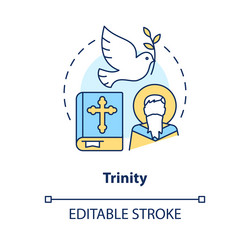 Trinity blue gradient concept icon Royalty Free Vector Image