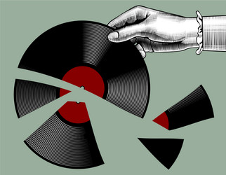 Vinyl Broken Record Vector Images (57)
