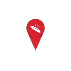 Book store shop pin point icon logo for map Vector Image