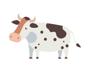 Flat cow image Royalty Free Vector Image - VectorStock