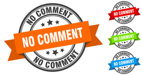 No comment stamp sign seal Royalty Free Vector Image