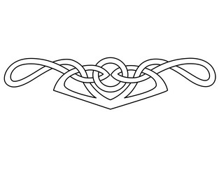 Border divider or frame for text in celtic style Vector Image