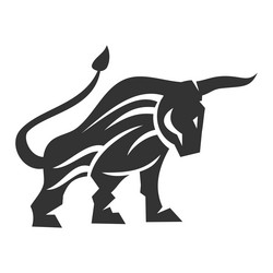 Bull run icon brand identity Royalty Free Vector Image