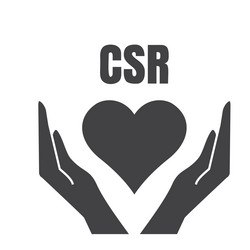 Corporate social responsibility csr symbol sign Vector Image