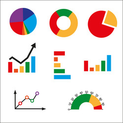 Business ratings graphs and charts Royalty Free Vector Image