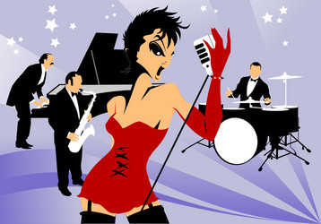 Rock woman Royalty Free Vector Image - VectorStock