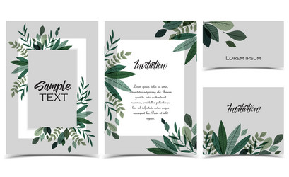 Card with branches and leaf Royalty Free Vector Image