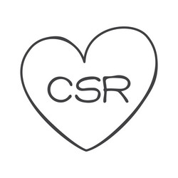 Corporate social responsibility csr symbol sign Vector Image