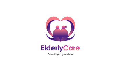 Elderly care logo design best logo Royalty Free Vector Image