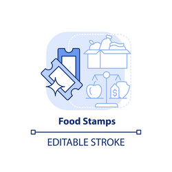 Food stamps concept icon Royalty Free Vector Image