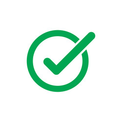 Tick and cross signs green checkmark ok red x Vector Image