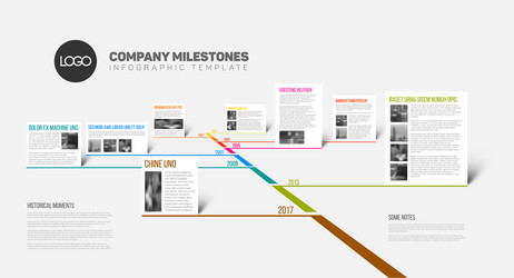 Infographic timeline report template Royalty Free Vector