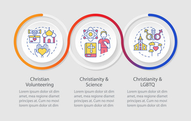 Christian churches loop infographic template Vector Image