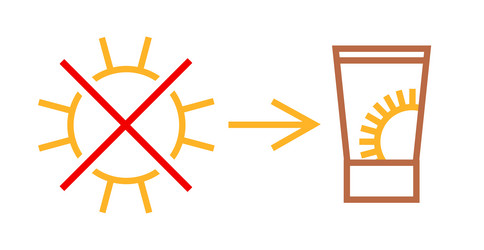 Self-tanning symbol logo element home beauty Vector Image