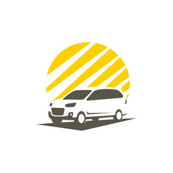 Big car logo silhouette Royalty Free Vector Image